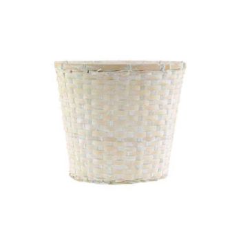 White Wash Bamboo Pot Cover for 10" Pot - Potomac Floral Wholesale