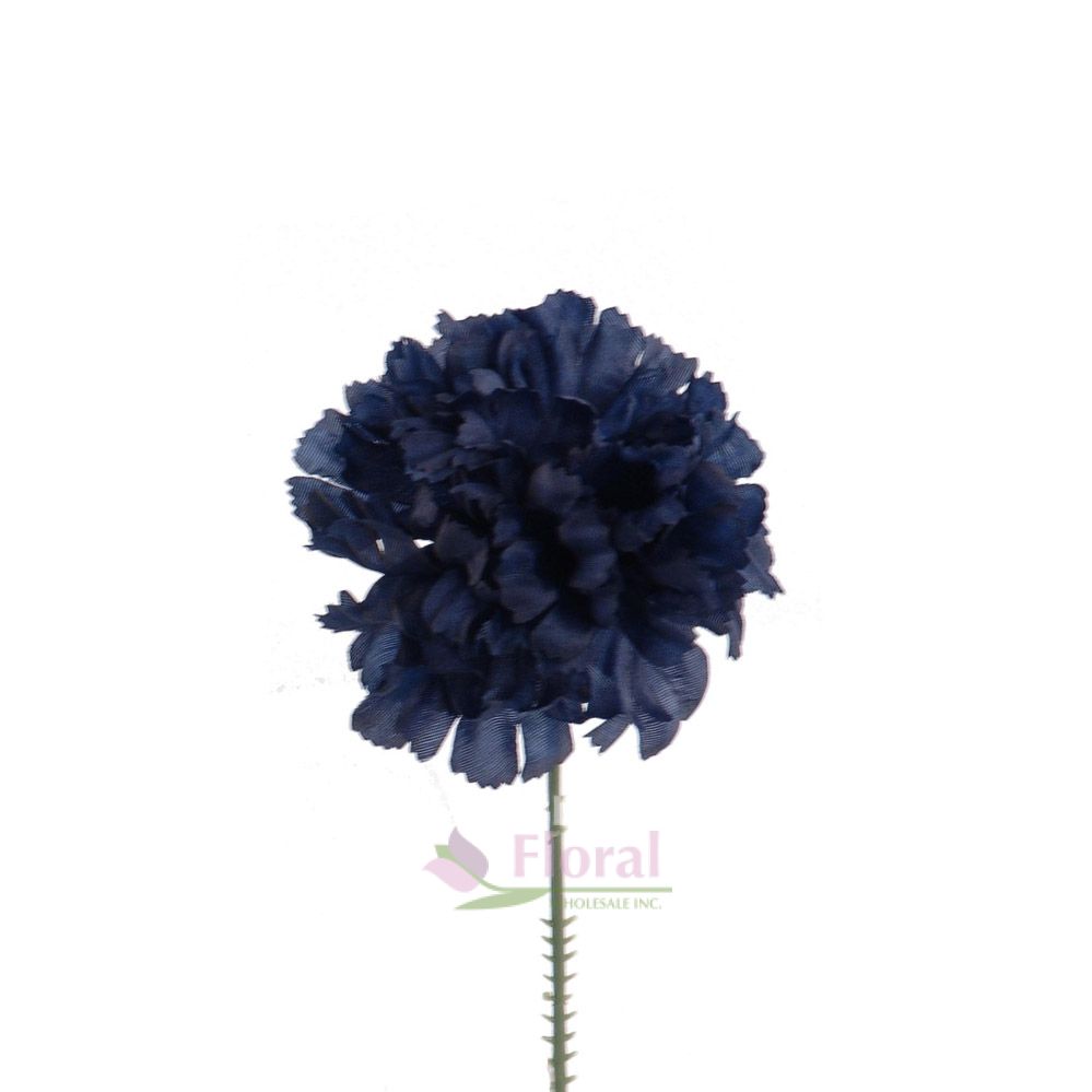 Silk Navy Carnation Heads 3-1/2 - Potomac Floral Wholesale