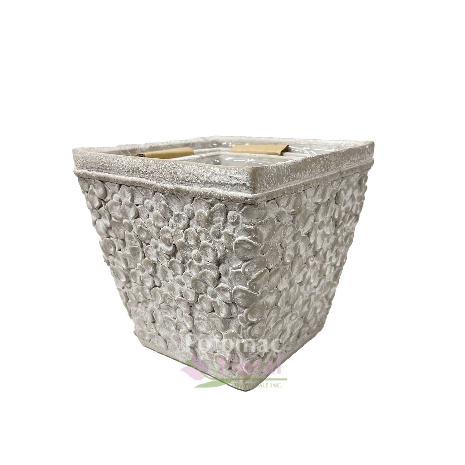 Pressed Stone Square Pot- Set of 3 - Potomac Floral Wholesale