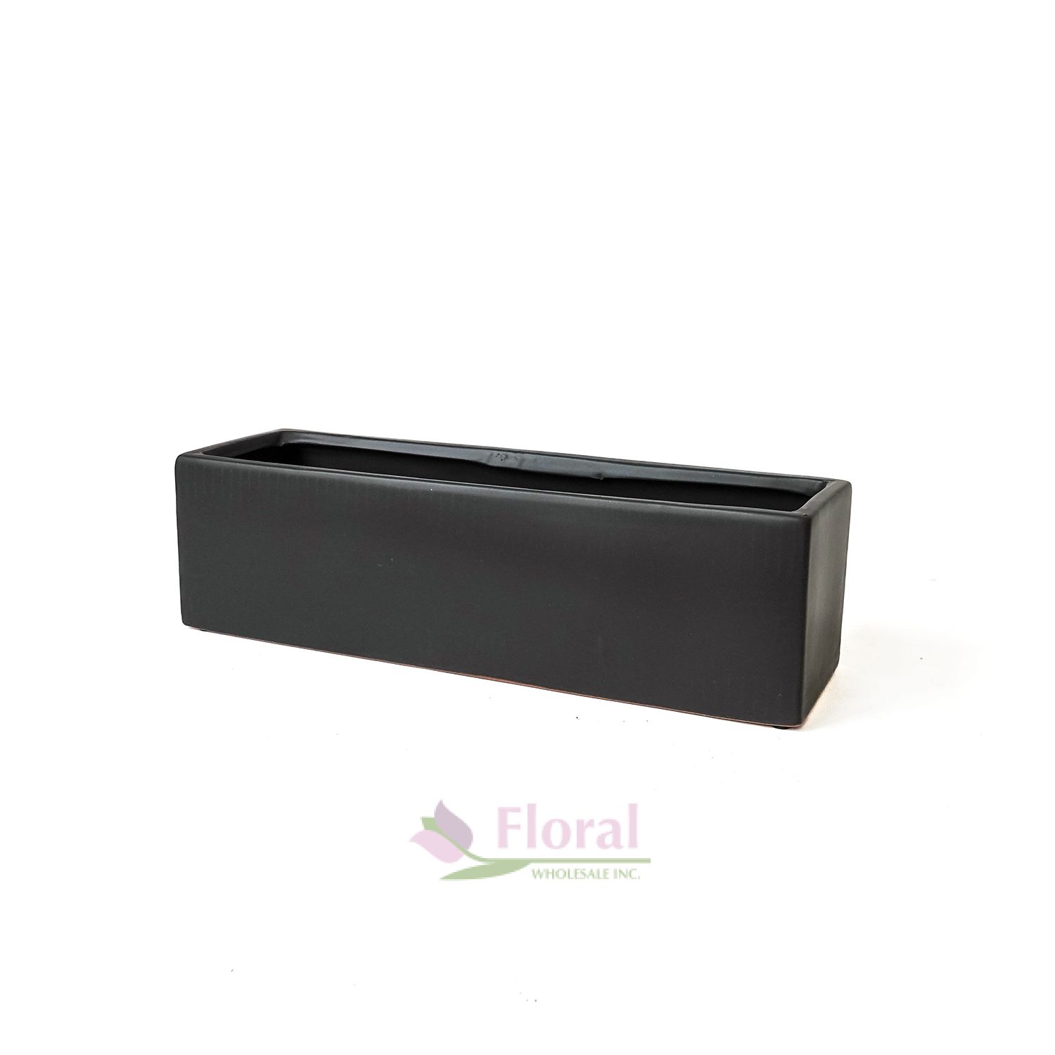 Black Ceramic Rectangle 4" Tall x 14" Long x 4" Wide - Potomac Floral ...
