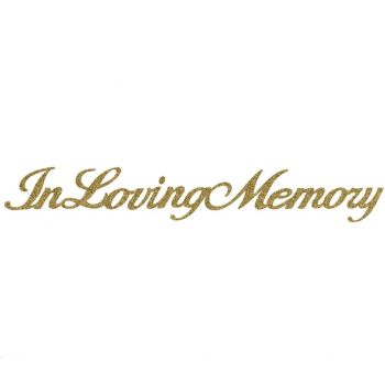Gold Glitter In Loving Memory Script - Potomac Floral Wholesale