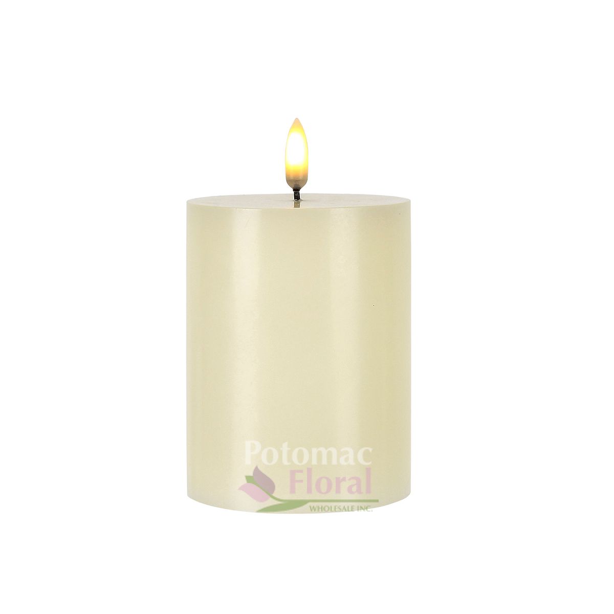 PATRIA Illuminations LED 3"x4" Ivory Pillar Candle - Potomac Floral ...