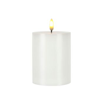 PATRIA Illuminations LED 3"x4" White Pillar Candle - Potomac Floral ...