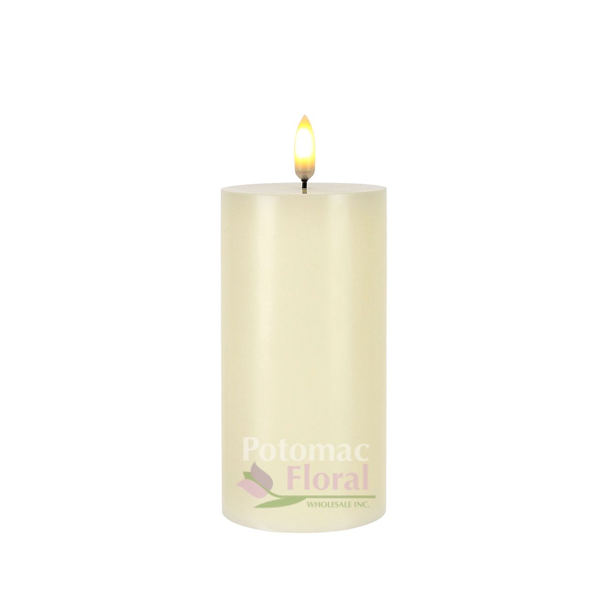 PATRIA Illuminations LED 3"x6" Ivory Pillar Candle - Potomac Floral ...
