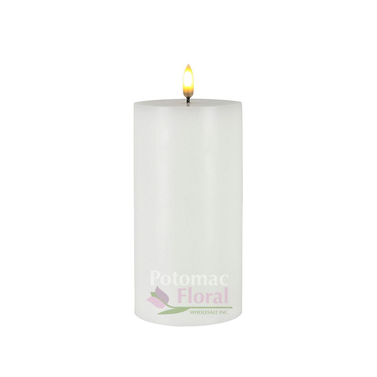 PATRIA Illuminations LED 3"x6" White Pillar Candle - Potomac Floral ...