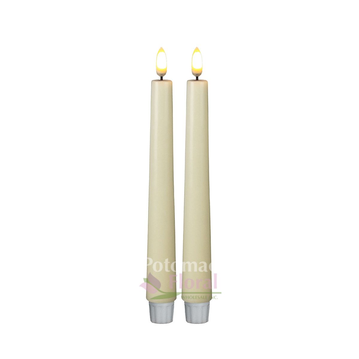 PATRIA Illuminations LED Ivory 9" Taper Candle - Potomac Floral Wholesale