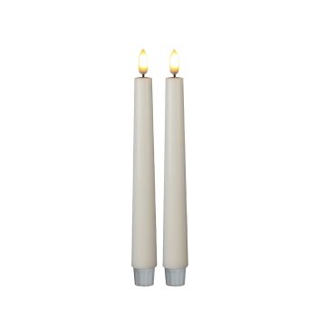 PATRIA Illuminations LED White 9" Taper Candle - Potomac Floral Wholesale