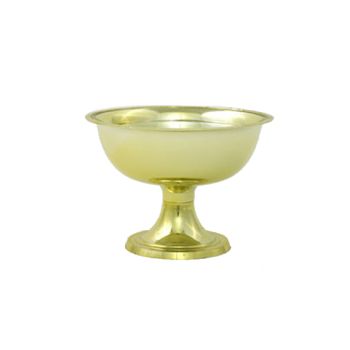Gold Plastic Round 5" Compote - Potomac Floral Wholesale