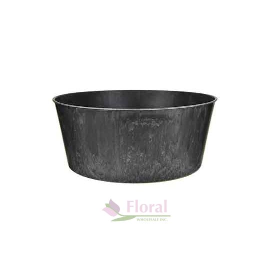 Round Plastic Dish 14" Diameter x 6-1/4" Nat Gray - Potomac Floral ...