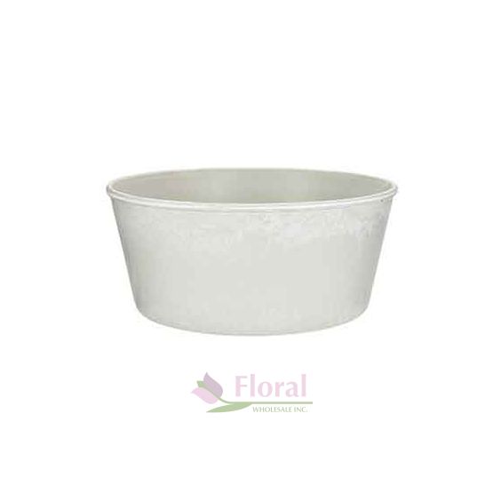 Round Plastic Dish 9" Diameter x 4-1/4" White - Potomac Floral Wholesale