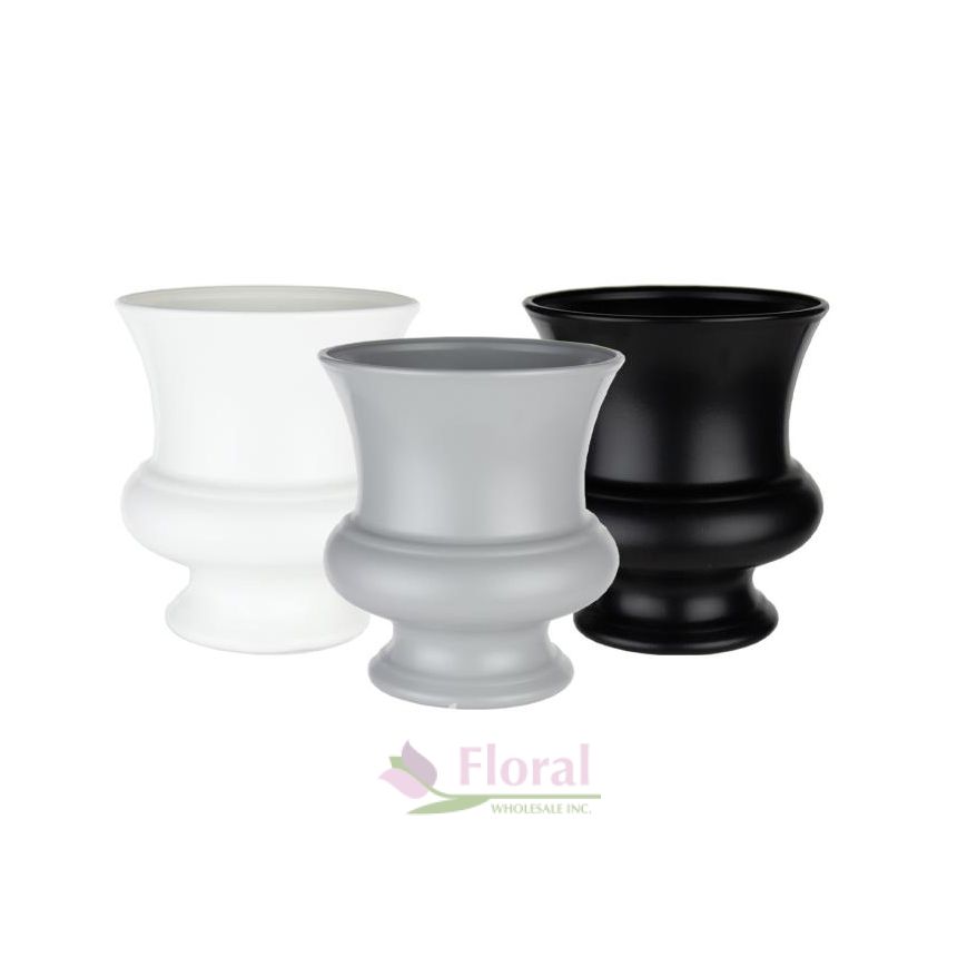 Tuxedo Asst Plastic 7-3/4'' Designer Urn - Potomac Floral Wholesale