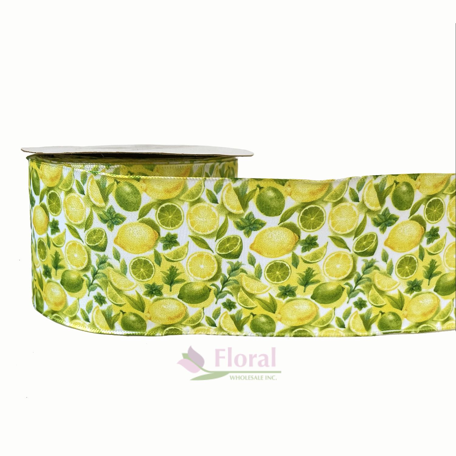 Wired Lemon-Lime Ribbon #40 x 10Yrds - Green-Yellow - Potomac Floral ...