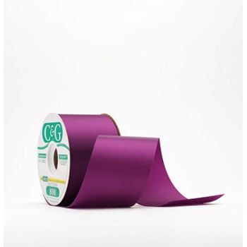 Satin Ribbon #9 Plum x 100 Yards - Potomac Floral Wholesale