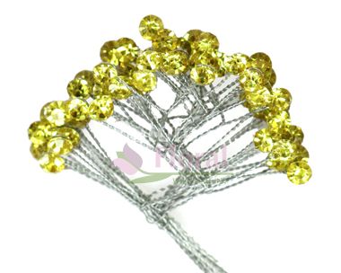 Rhinestone Spray - Yellow - 12 per pack - Potomac Floral Wholesale